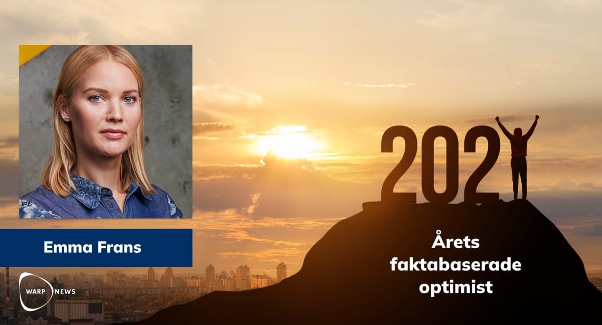 🏆 Emma Frans är Årets faktabaserade optimist 2021